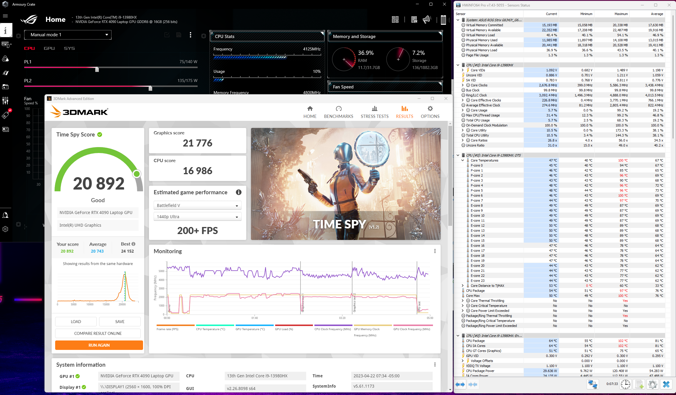 Asus Scar 16 rtx4090, ptm7950 : r/GamingLaptops